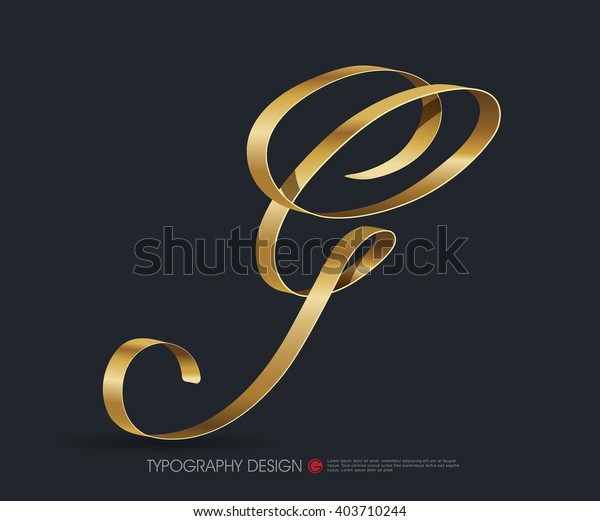 Ribbon Typography Font Logo Type Glossy Stock Vector (Royalty Free ...