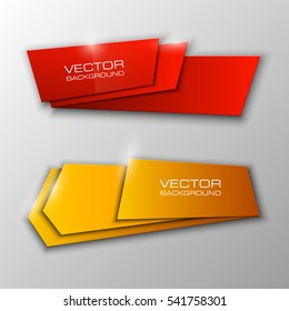 Ribbon Vector Banner Original Form Two Stock Vector (Royalty Free ...