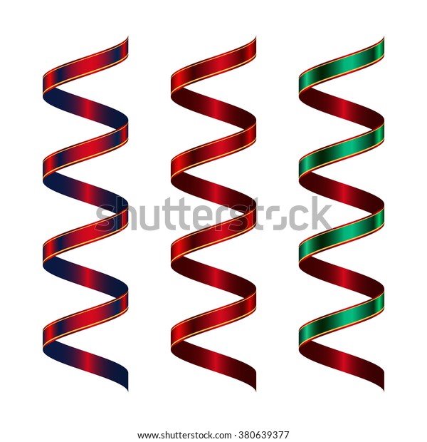 Ribbon Vector Ribbon Colorful Set Stock Vector (Royalty Free) 380639377