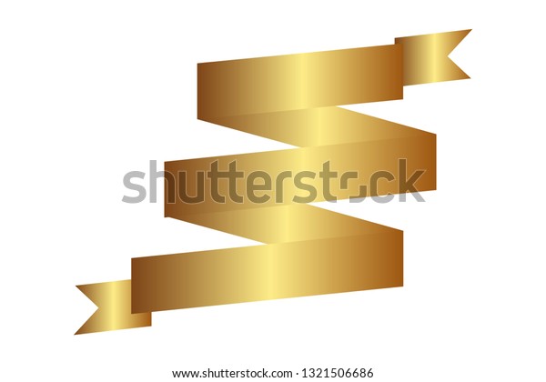Ribbon Vector Icon Gold Color On Stock Vector (Royalty Free) 1321506686 ...