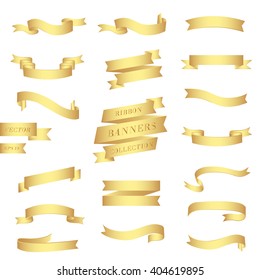 Ribbons Collection Big Set Beautiful Realistic Stock Vector (Royalty ...