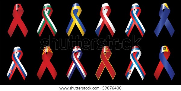Ribbons Europe 3 Stock Vector (Royalty Free) 59076400 | Shutterstock