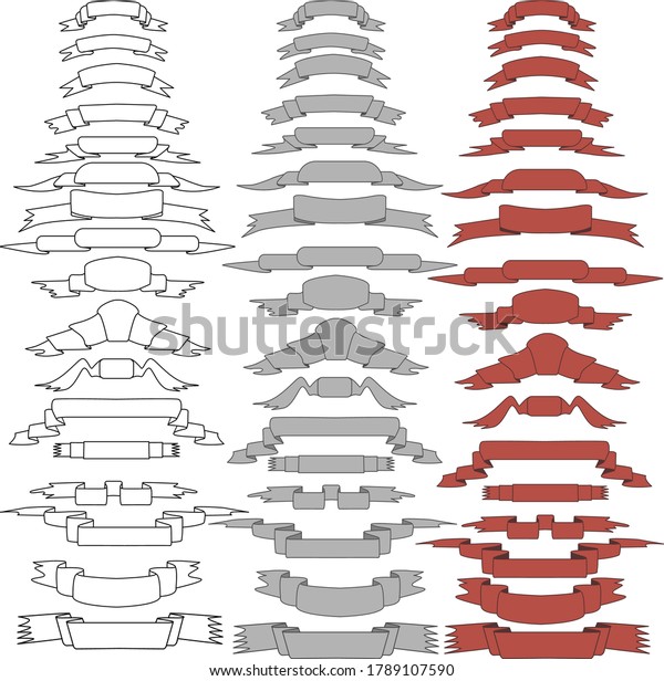 cintas y banderas para texto y: vector de stock (libre de regalías ...