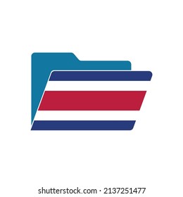 Rica Folder Icon Rica Flag Vector Stock Vector (Royalty Free ...