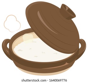 Rice Cooked Clay Pot Stock Vector (Royalty Free) 1640069776 | Shutterstock