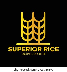 Rice Farm Logo Vector Illustration Stock Vector (Royalty Free ...