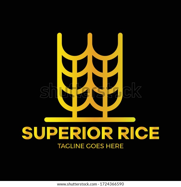 Rice Farm Logo Vector Illustration Stock Vector (Royalty Free ...