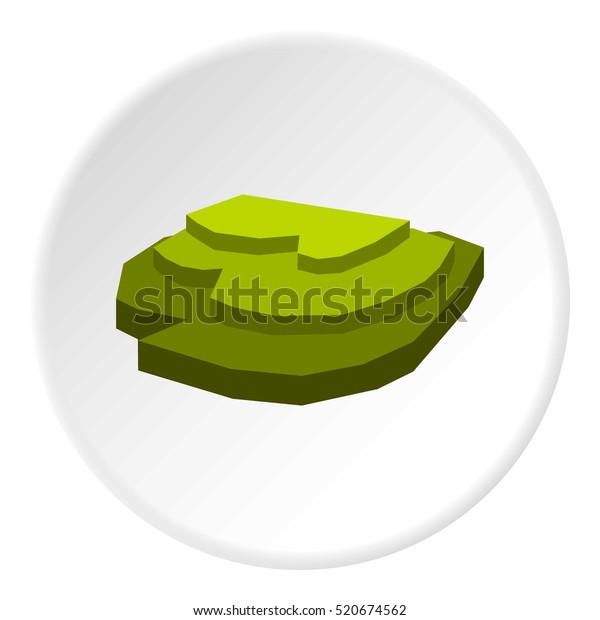 Rice Field Icon Flat Illustration Rice Stock Vector (Royalty Free ...