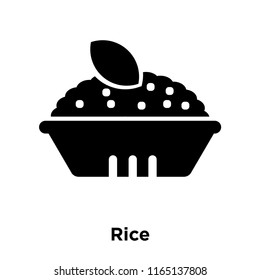 Rice Icon Vector Isolated On White Stock Vector (Royalty Free ...