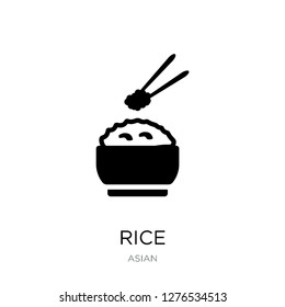 Rice Icon Vector On White Background Stock Vector (Royalty Free ...