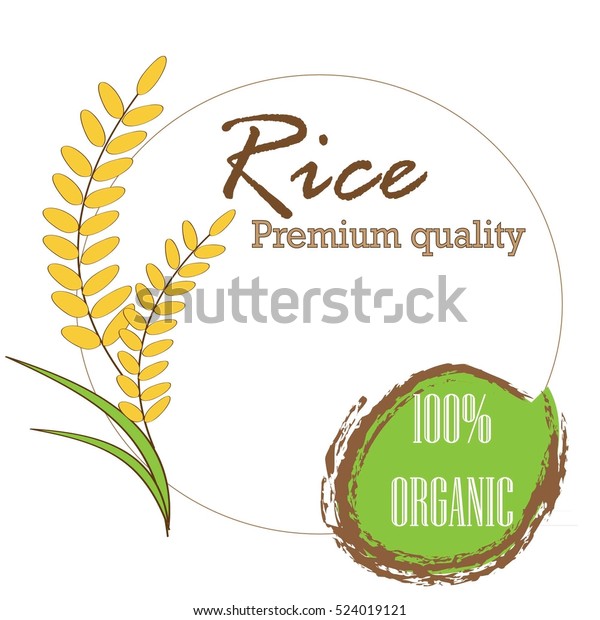 Rice Logo Vector Label Packaging Stock Vector (Royalty Free) 524019121 ...