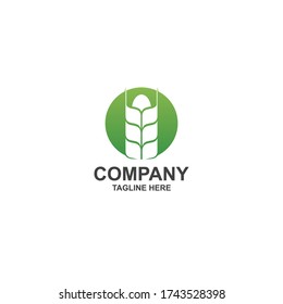 Rice On Circle Logo Design Vector Stock Vector (Royalty Free ...