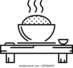 Rice Outline Icon Stock Vector (Royalty Free) 699304393 | Shutterstock