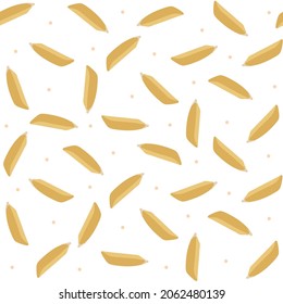 Rice Paddy Seamless Pattern Isolated On Stock Vector (Royalty Free ...