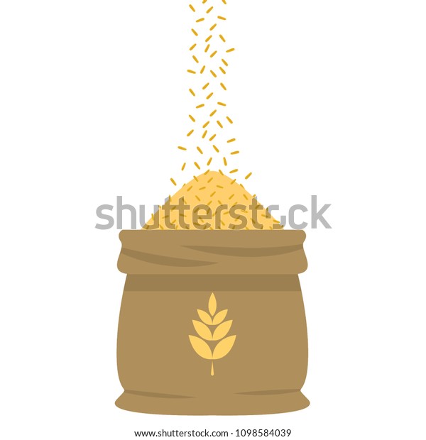 Rice Sack Cartoon Vector Free Space 스톡 벡터(로열티 프리) 1098584039