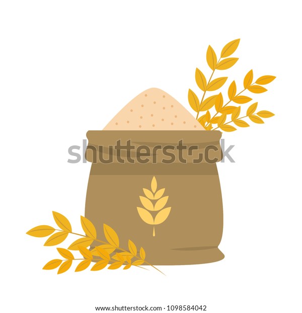 Rice sack cartoon vector. free space for text. wallpaper. background ...