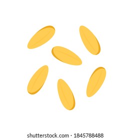 Rice Seed Vector Rice Seed On Stock Vector (Royalty Free) 1845788488 ...