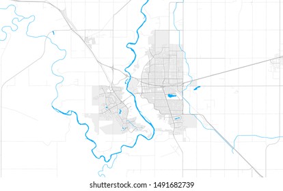 Rich Detailed Vector Area Map Lethbridge Stock Vector (Royalty Free ...