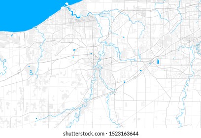 Rich Detailed Vector Area Map Elyria Stock Vector (Royalty Free) 1523163644