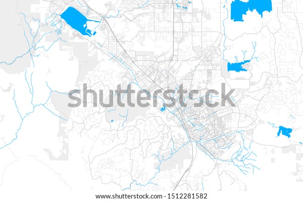 Rich Detailed Vector Area Map Murrieta: vector de stock (libre de ...