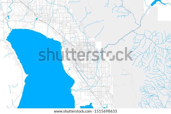 Rich Detailed Vector Area Map Orem Stock Vector (Royalty Free ...