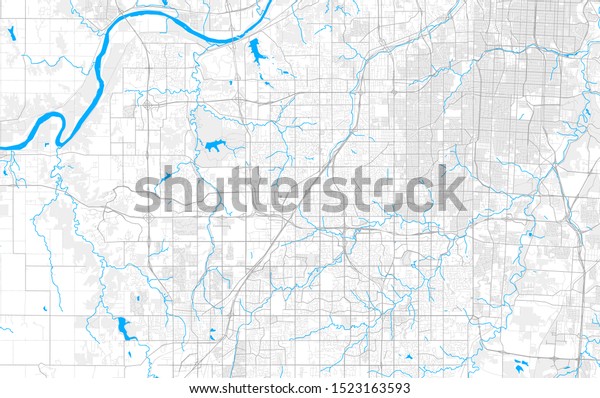Rich Detailed Vector Area Map Lenexa Stock Vector (Royalty Free ...
