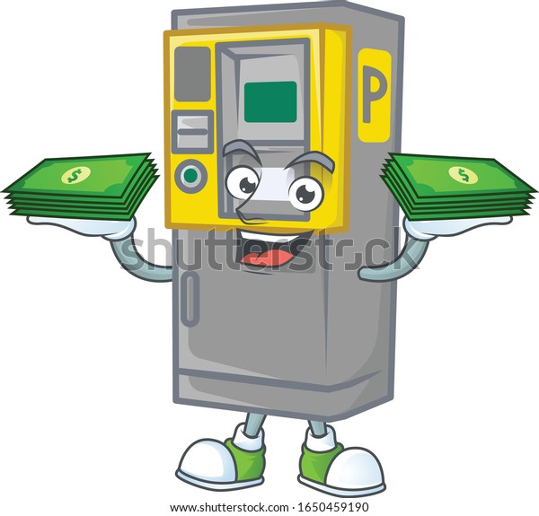 Rich Famous Parking Ticket Machine Cartoon Stock Vector (Royalty Free ...