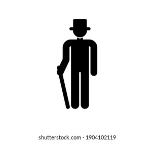 Rich Man Icon Vector Linear Style Stock Vector (Royalty Free ...