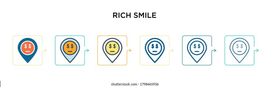 Rich Smile Vector Icon 6 Different Stock Vector (Royalty Free ...