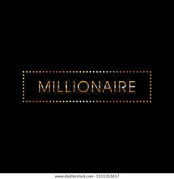Rich Vector Design Typography Millionaire Billionaire Stock Vector ...