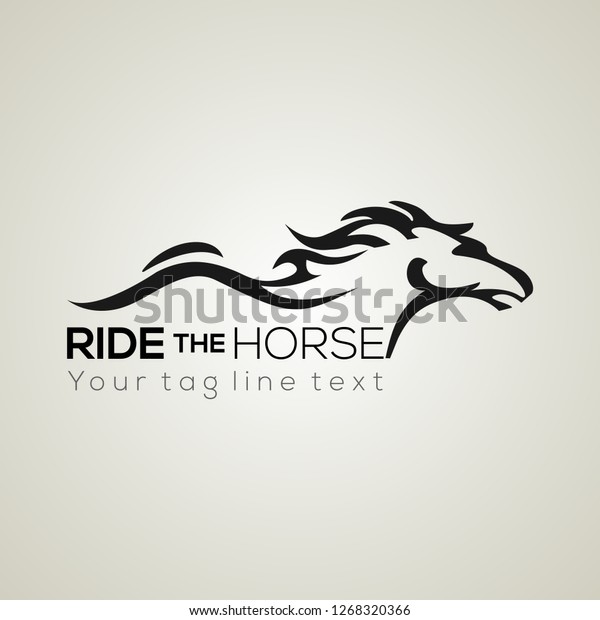 Ride Horse Logo Design Template Stock Vector (Royalty Free) 1268320366