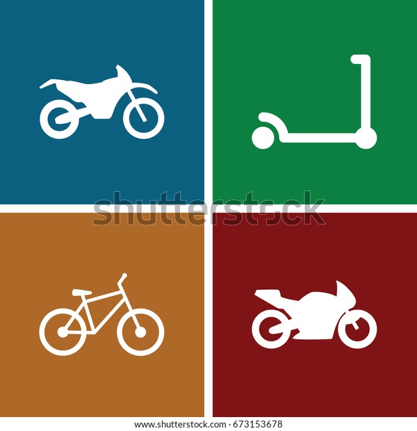 Ride Icons Set Set 4 Ride Stock Vector (Royalty Free) 673153678 ...