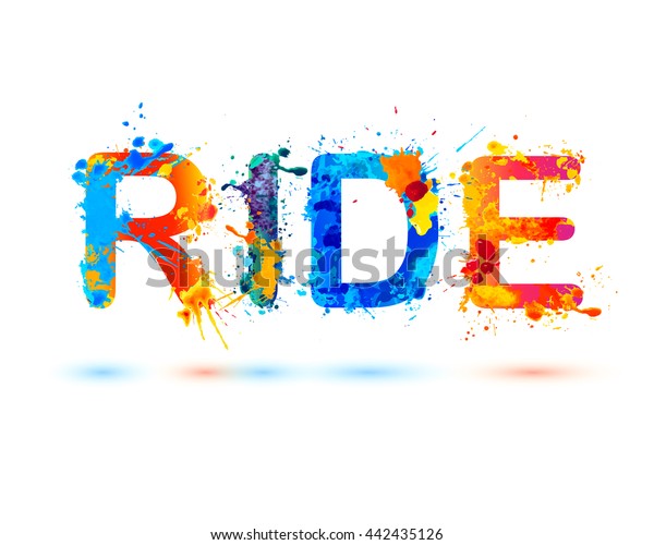 Ride Splash Paint Word Stock Vector (Royalty Free) 442435126