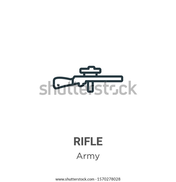 Rifle Outline Vector Icon Thin Line Stock Vector (Royalty Free ...