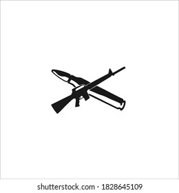 Rifle Symbol Logo Vector Illustration Stock Vector (Royalty Free ...