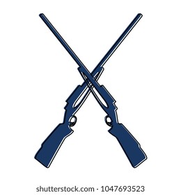 Two Crossed Sniper Rifles Isolated On Stock Vector (Royalty Free ...
