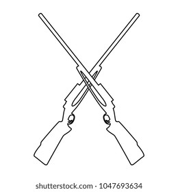 Two Crossed Sniper Rifles Isolated On Stock Vector (Royalty Free ...
