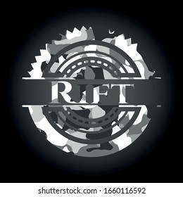 Rift Grey Camouflaged Emblem Vector Illustration Stock Vector (Royalty ...