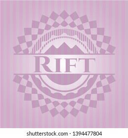 Rift Pink Emblem Retro Vector Illustration Stock Vector (Royalty Free ...