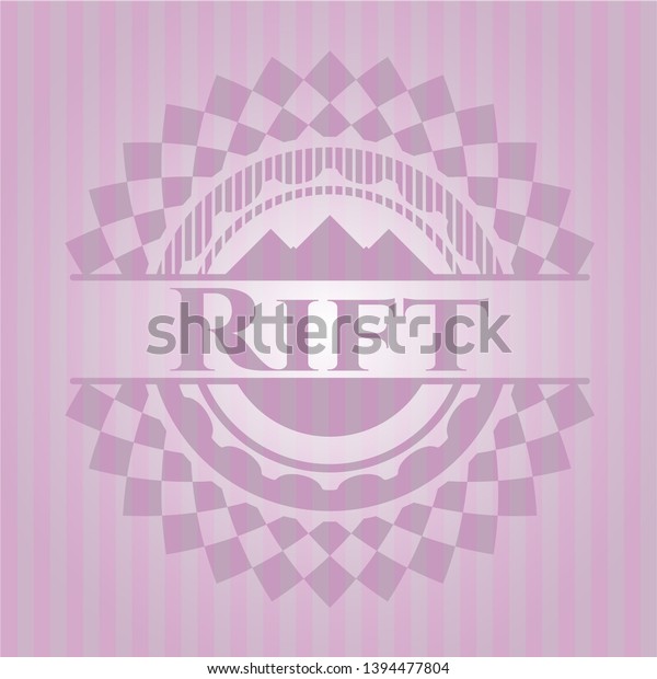 Rift Pink Emblem Retro Vector Illustration Stock Vector (Royalty Free ...