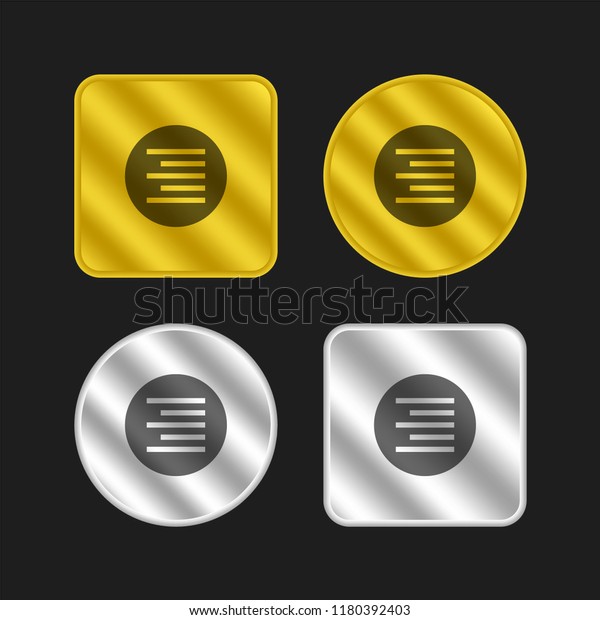 Right Alignment Gold Silver Metallic Coin Stock Vector (Royalty Free ...