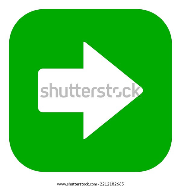 Right Arrow App Icon On White Stock Vector (Royalty Free) 2212182665 ...