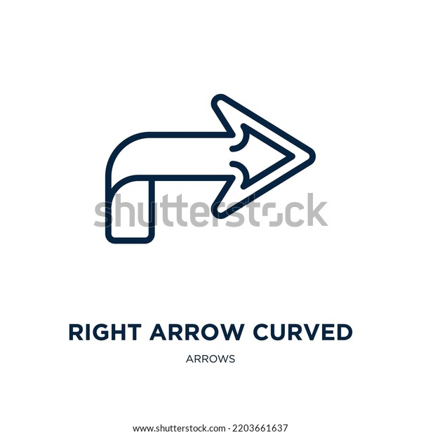 Right Arrow Curved Icon Arrows Collection Stock Vector (Royalty Free ...
