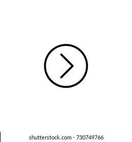 Vektor Stok Right Arrow Inside Circle Icon Vector (Tanpa Royalti ...