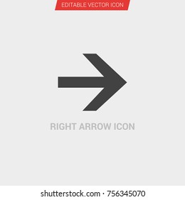 Right Arrow Icon Dark Grey New Stock Vector (Royalty Free) 756345070 ...