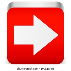 Right Arrow Arrow Icon Red Direction Stock Vector (Royalty Free ...