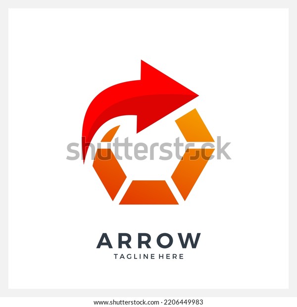 Right Arrow Logo Design Illustration Modern Stock Vector (Royalty Free ...