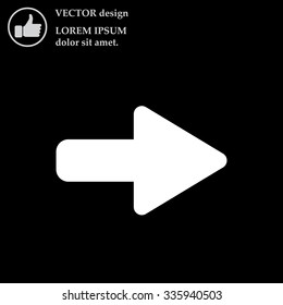 Right Arrow Symbol Icon Stock Vector (Royalty Free) 335940503 ...