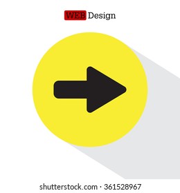 Right Arrow Symbol Icon Stock Vector (Royalty Free) 457130089