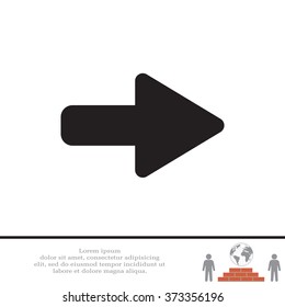Vektor Stok Right Arrow Symbol Icon (Tanpa Royalti) 316078388 ...